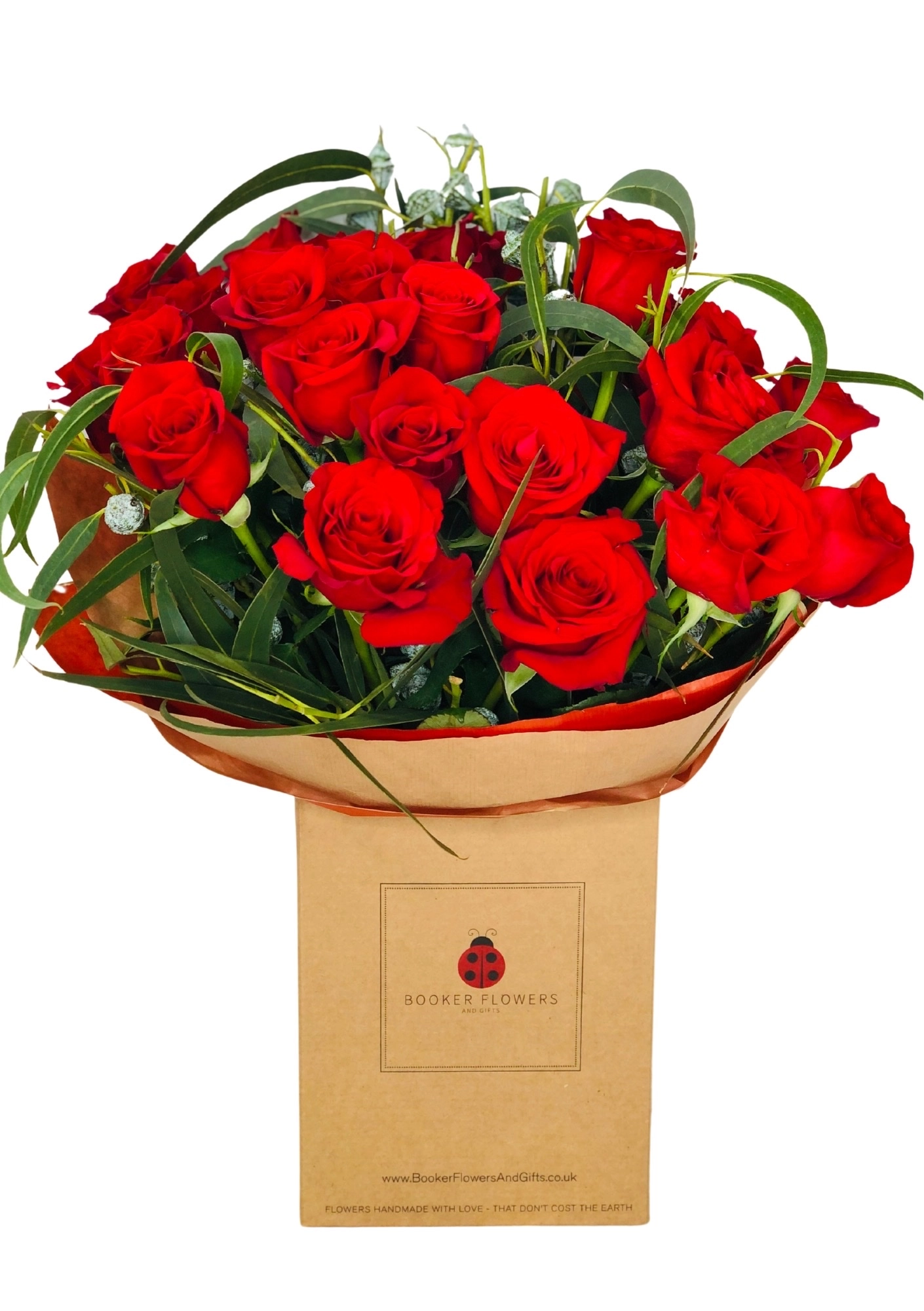 24 Red Roses Handtied Bouquet Local Liverpool Florist shop offering Same Day Flower Delivery Order your Flowers online on the phone or in store for flower delivery today or future dates